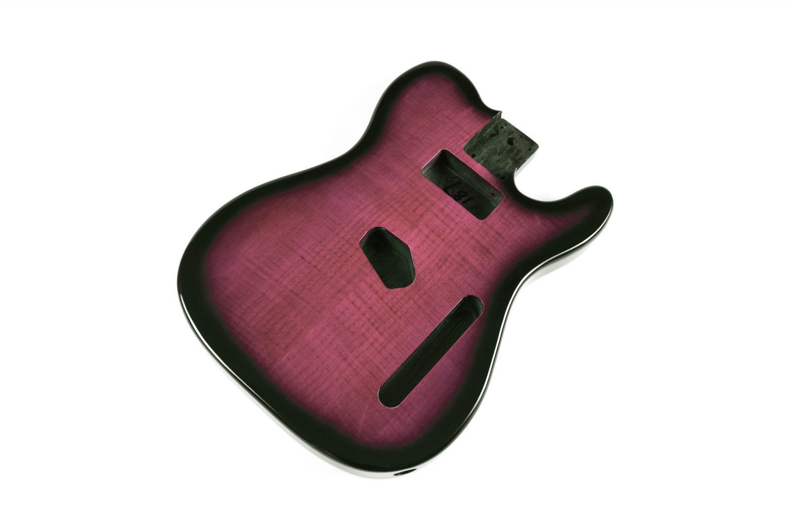 PURPLE SUNBURST BASSWOOD WITH FLAMED MAPLE TOP TELECASTER GUITAR BODY