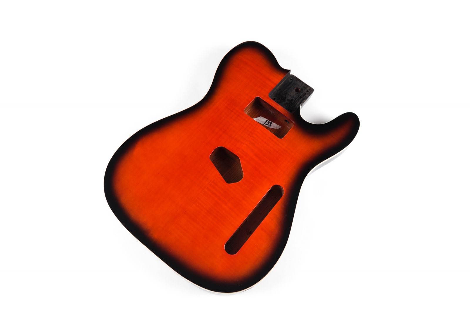 RED SUNBURST ASH WITH FLAMED MAPLE TOP TELECASTER GUITAR BODY