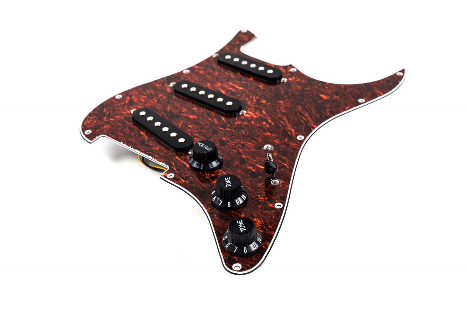 LOADED RED TORTOISE STRATOCASTER PICKGUARD SSS 4 PLY - Clandestine ...