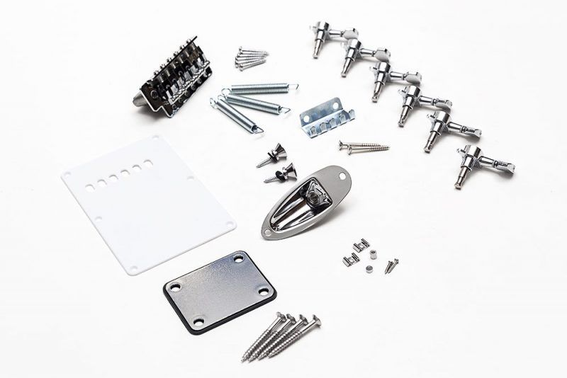 KIT COMPLETO DE HARDWARE STRATOCASTER CROMADO