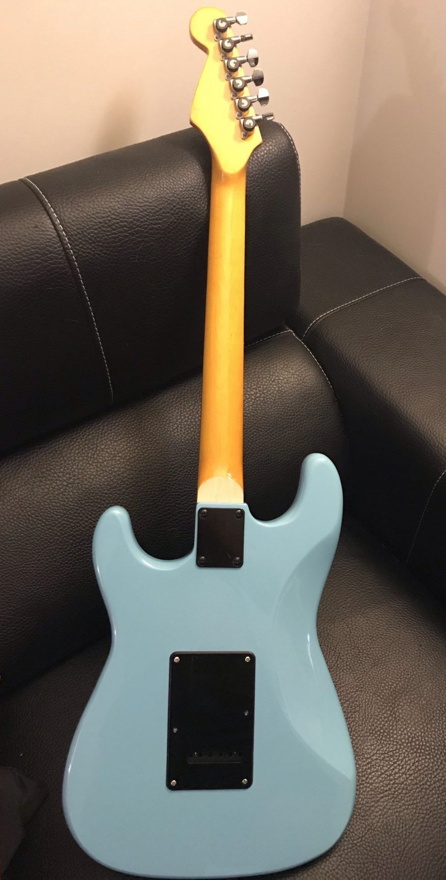 Miguel's Daphne Blue Stratocaster