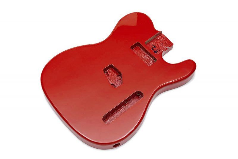 FIESTA RED ASH TELECASTER GUITAR BODY
